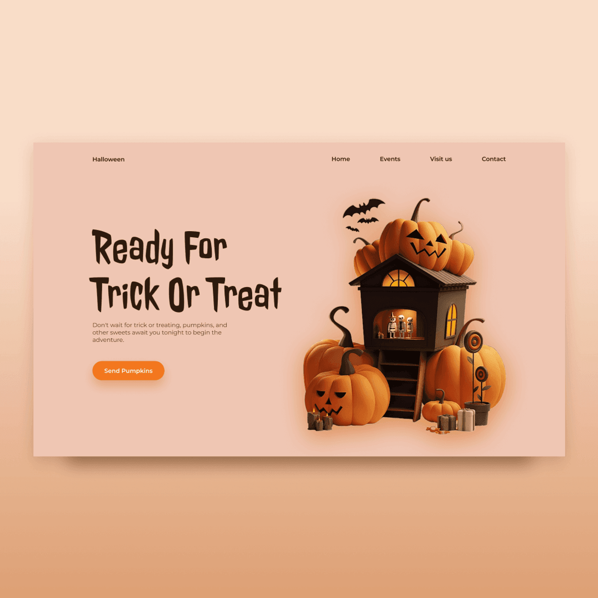 Responsive Halloween Website - Buymeacoffee