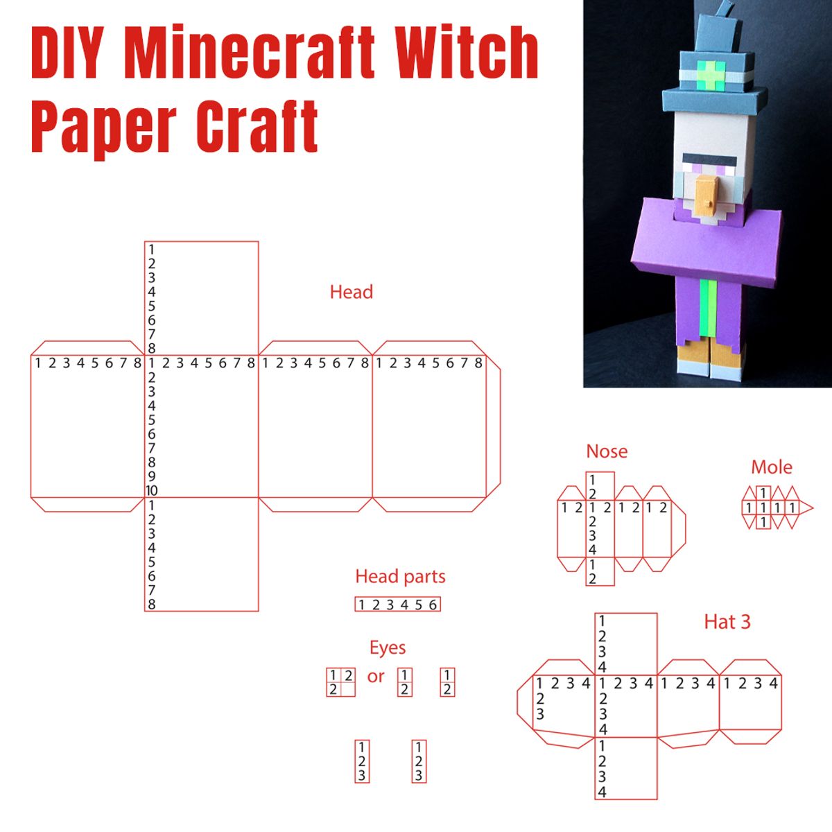 Minecraft Papercraft Witch Game [Minecraft] Mini Witch Hut | Paperzone