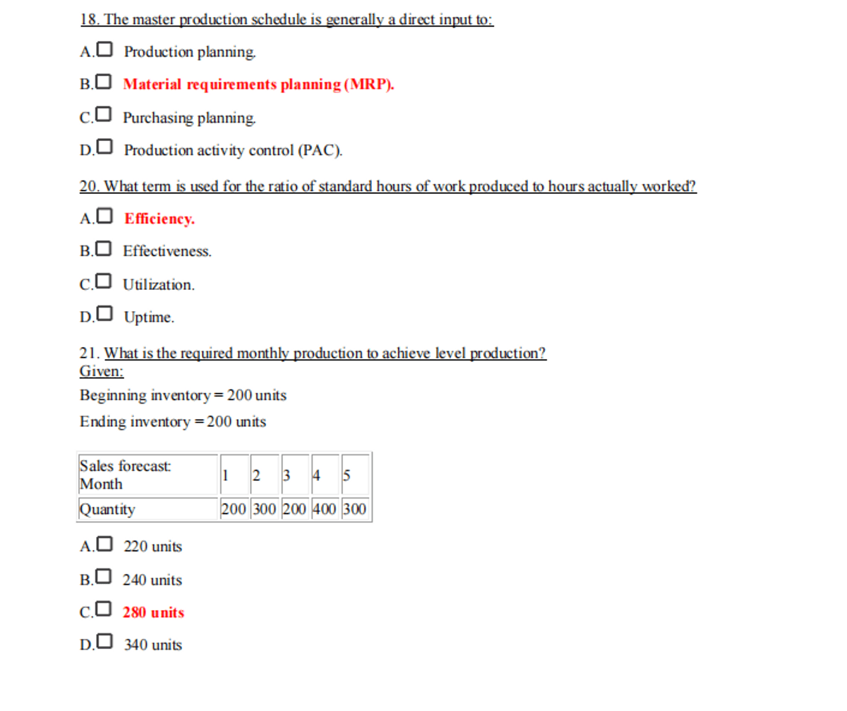 CPIM MCQ +5000 Practice Questions with detailed answers.