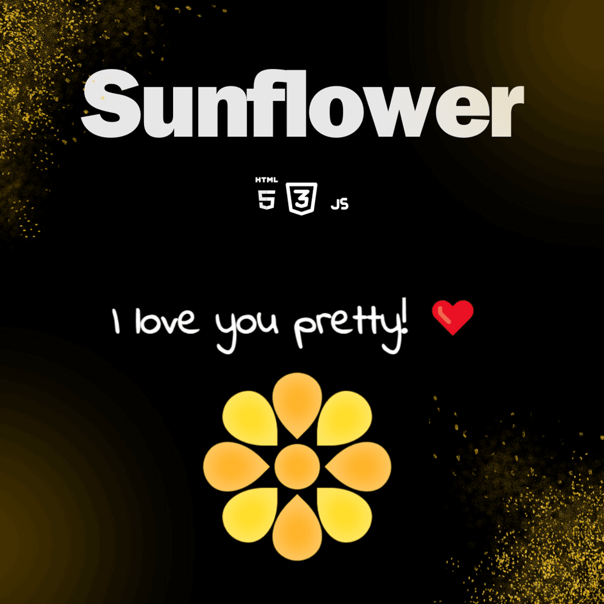 🌻 Animated Love Sunflower 🌞(Source Code) - Buymeacoffee