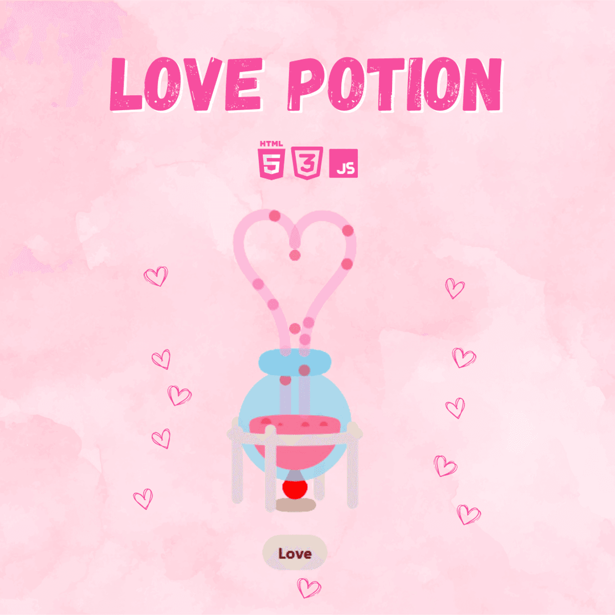 💖 Animated Love Potion! (Source Code) - Buymeacoffee