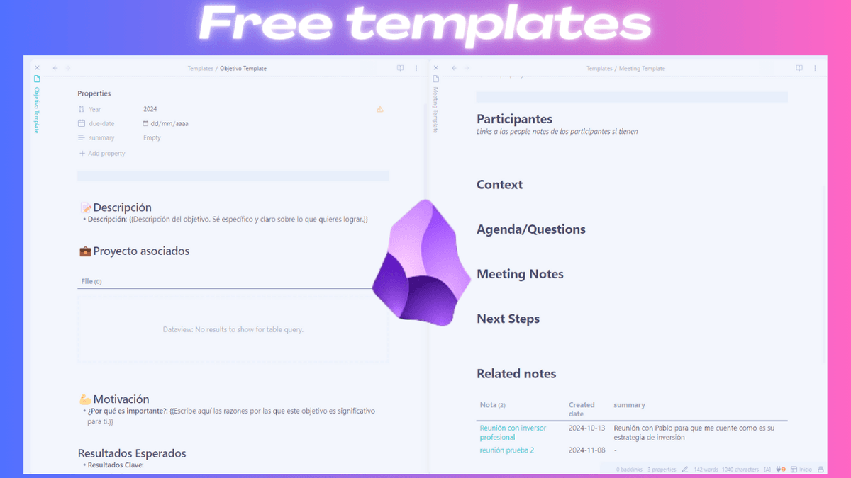 Free Obsidan Templates - Buymeacoffee