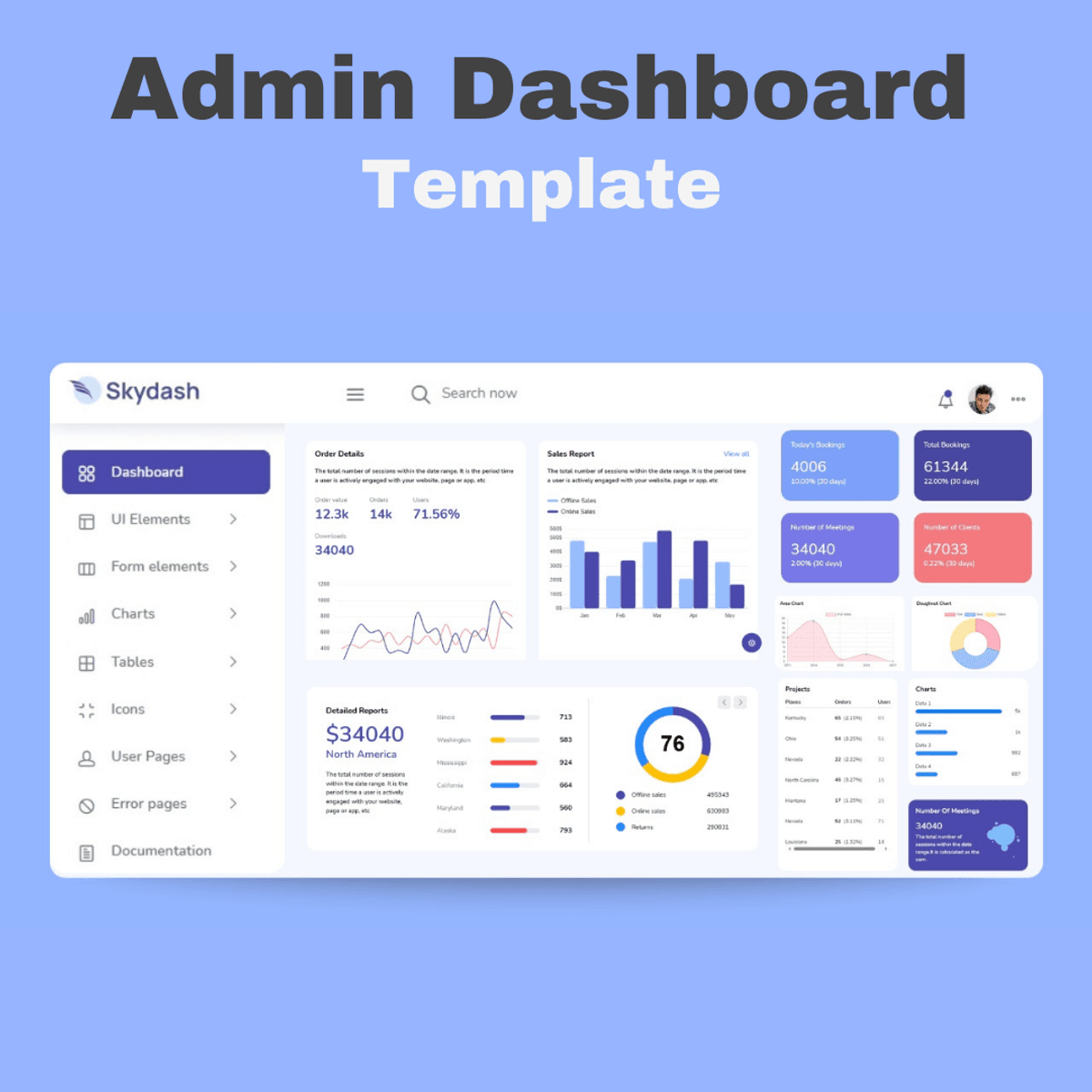 Responsive Admin Dashboard Template 20+ section - Buymeacoffee