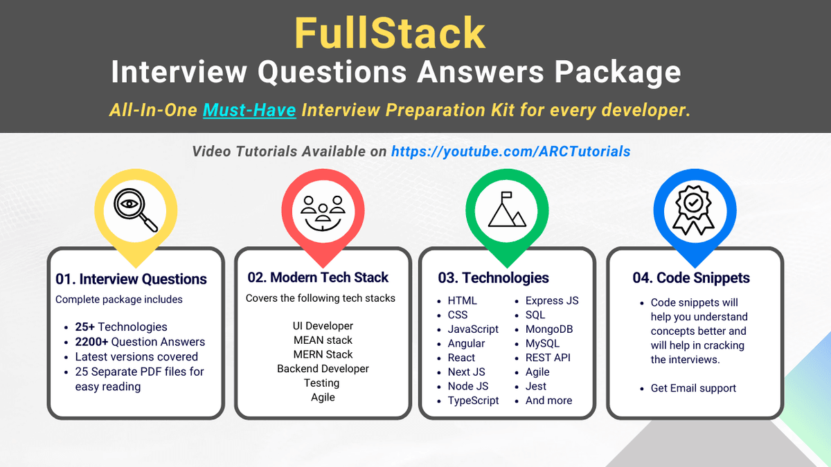 Fullstack Interview Questions Answers Pack - Buymeacoffee