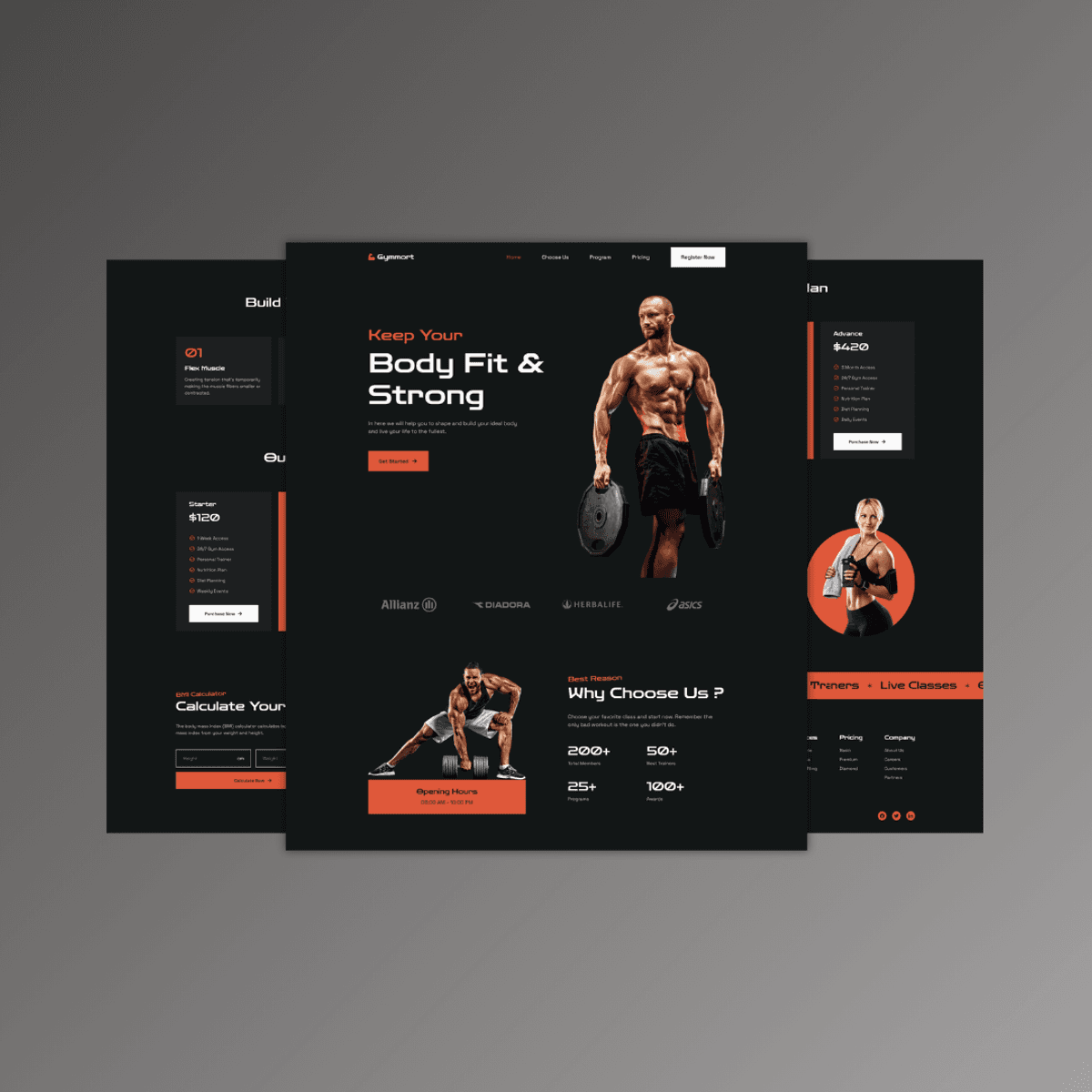 Responsive Gym Website with HTML CSS & JavaScript - Buymeacoffee