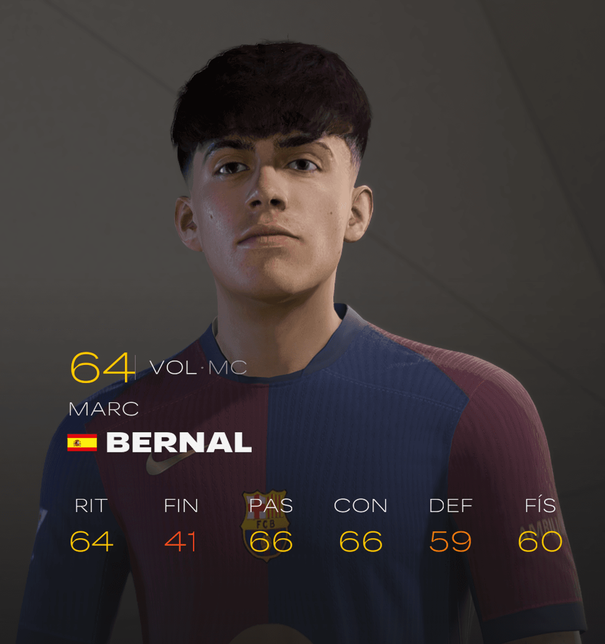 Face Marc Bernal mod for EA FC 25 - Buymeacoffee