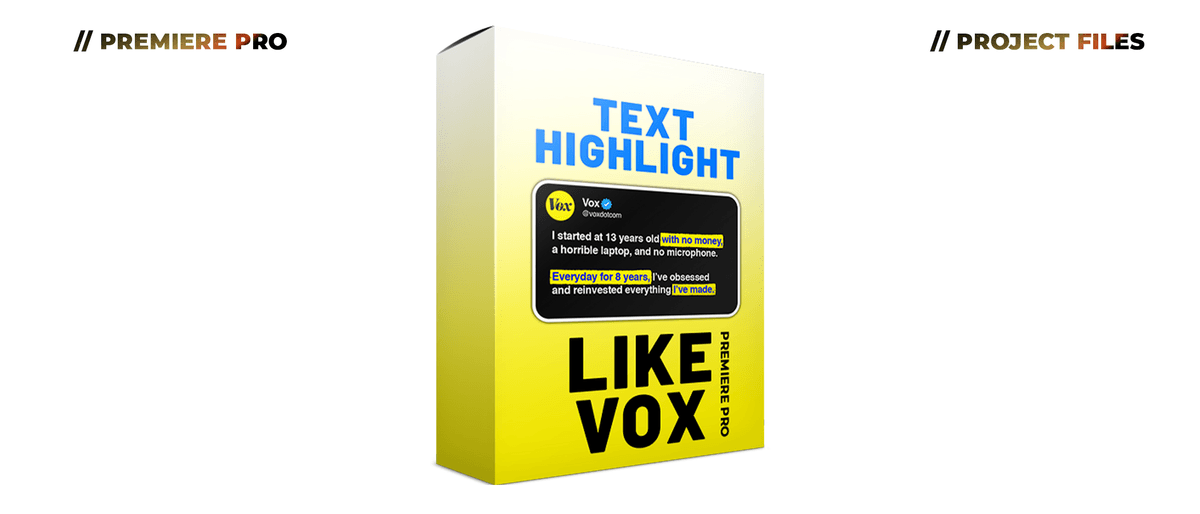 Text Highlight Animation - Premiere Pro - Buymeacoffee