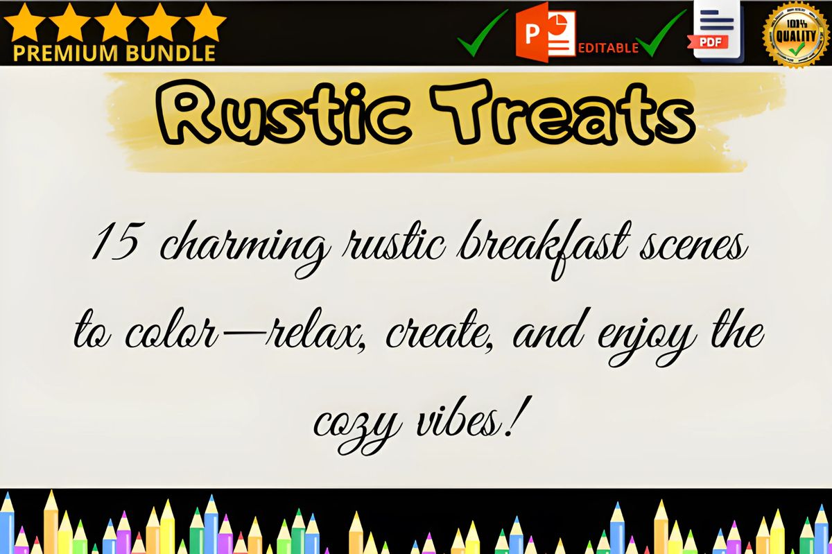 Rustic Treats: 15 Coloring Pages - Buymeacoffee
