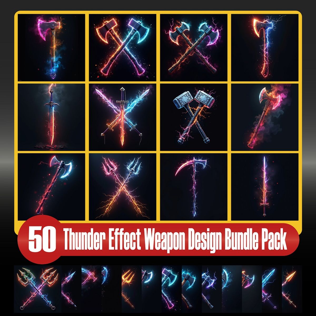 50 Thunder Effect Weapon Design Bundle Pack - Buymeacoffee