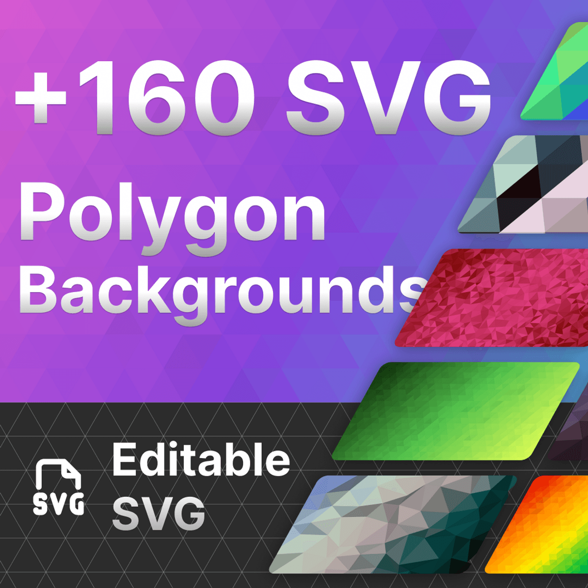 Polygon Backgrounds +160 SVG Polygon Backgrounds - Buymeacoffee