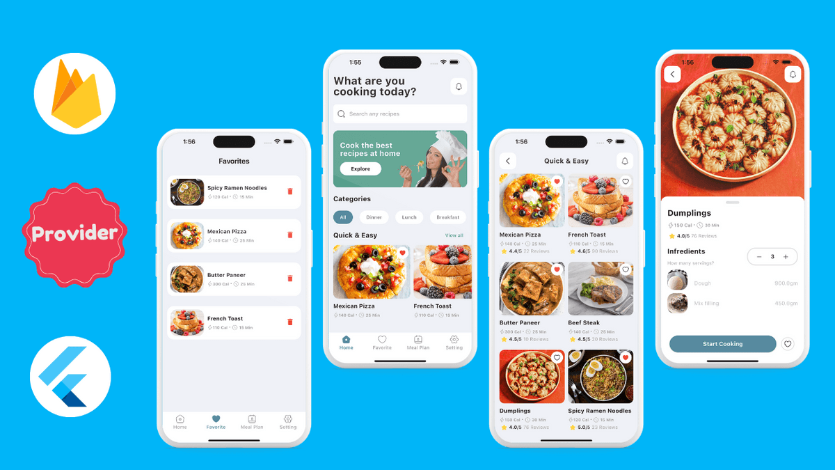 Complete Flutter App Using Flutter Firebase And Provider Recipe App 