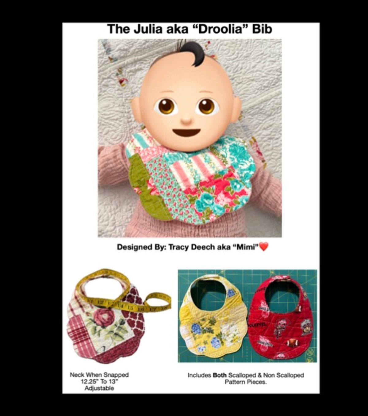 Droolia Julia Bib Pattern - Buymeacoffee