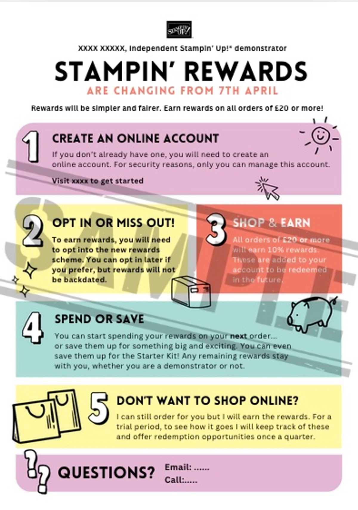 Customer Rewards flyer (customisable/all markets) - Buymeacoffee