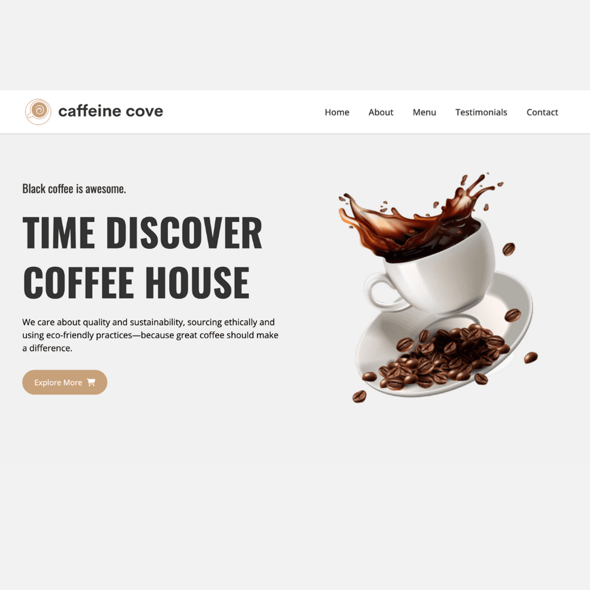 Create a Coffee Shop website using HTML & CSS - Buymeacoffee