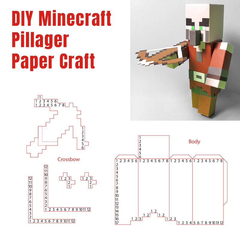 Printable Minecraft Steve Papercraft Printable Papercrafts