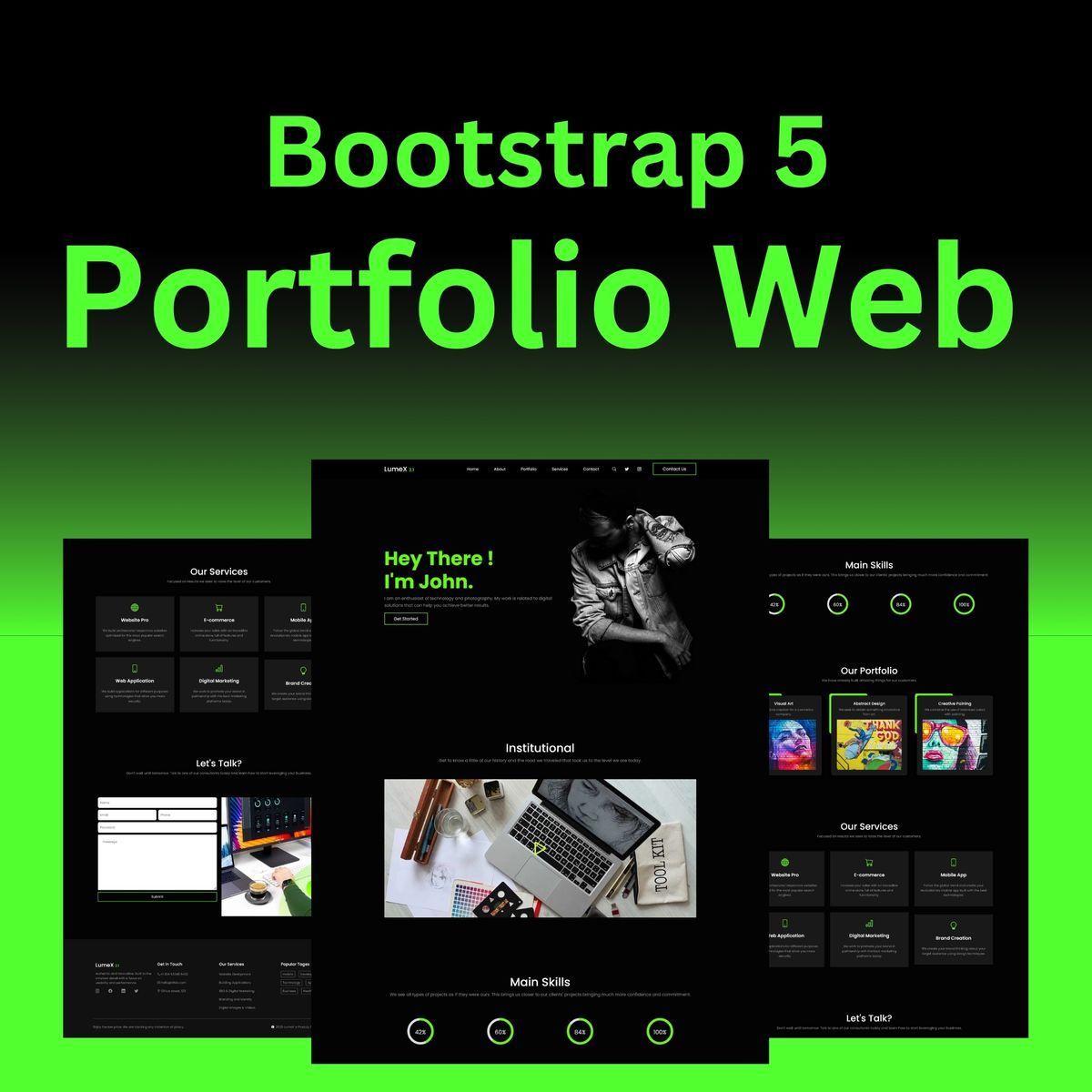 Modern Portfolio Website Template for Beginners | Responsive & Animated with Bootstrap ...