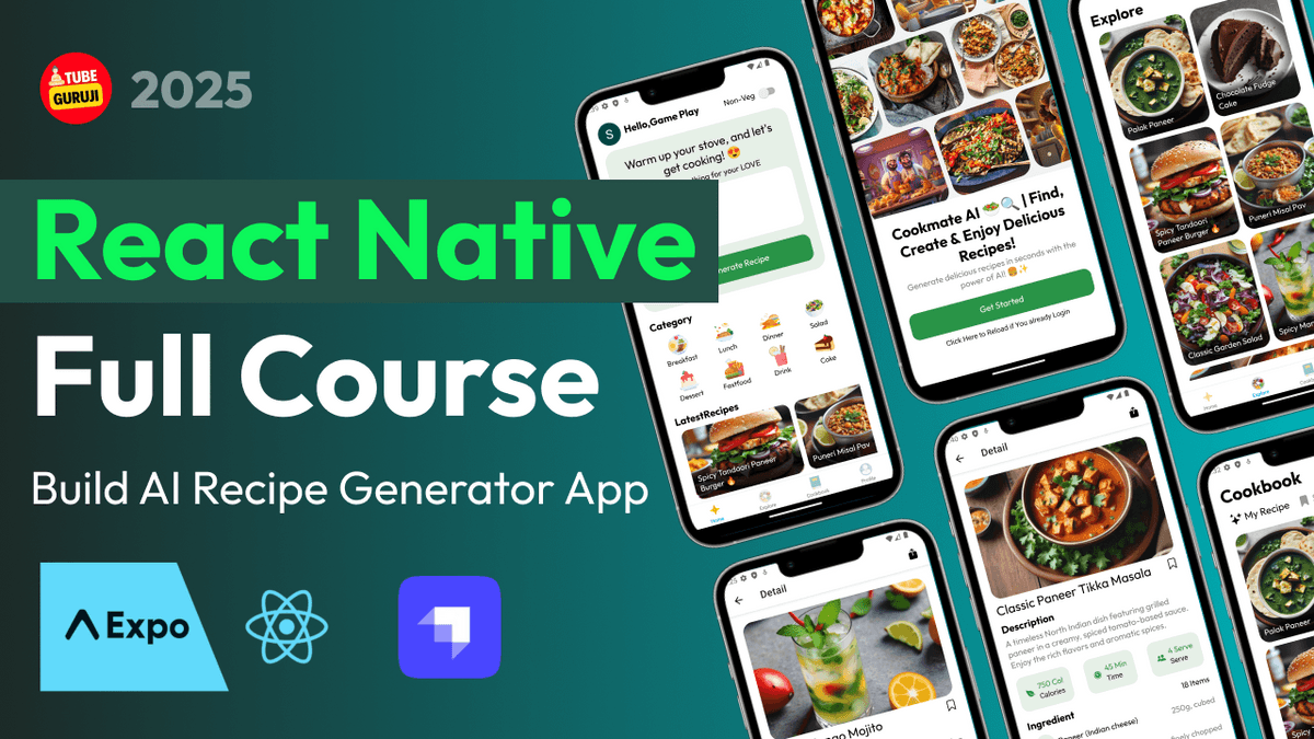 React Native Full Course 🔥 Build an AI Recipe App - Buymeacoffee