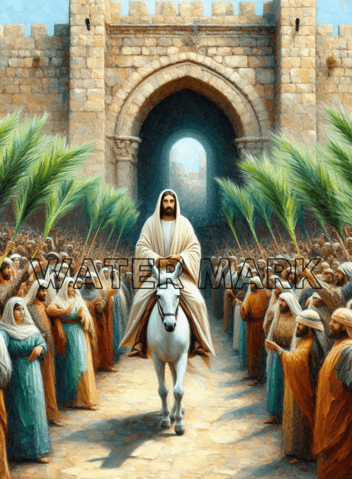 Jesus Triumphal Entry into Jerusalem – Digital Painting Design | 7 High ...