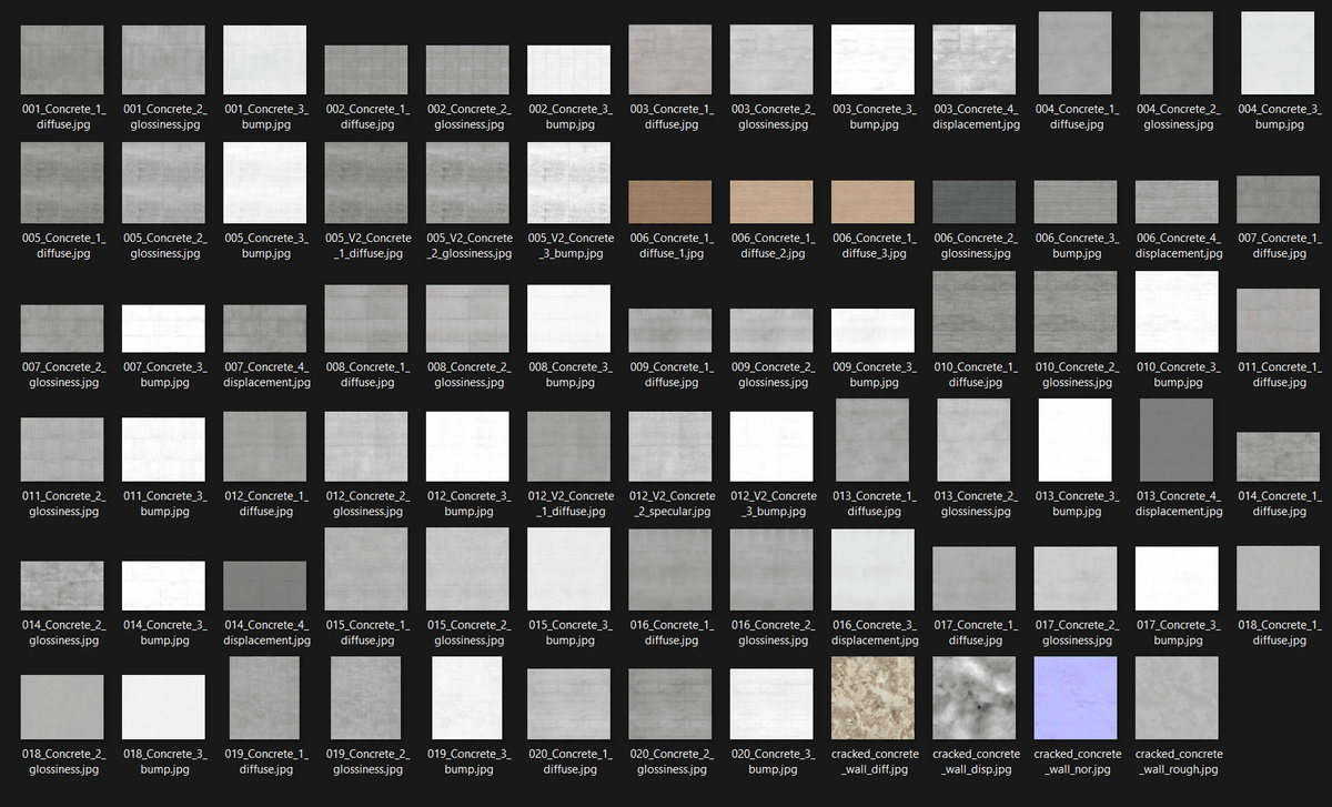 21 Concrete Textures Collection _ 2K Resolution - Buymeacoffee