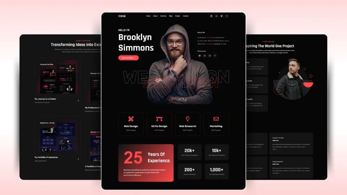 A Modern Portfolio Website Template - Source Code and Resource Code — K2infocom - Buymeacoffee
