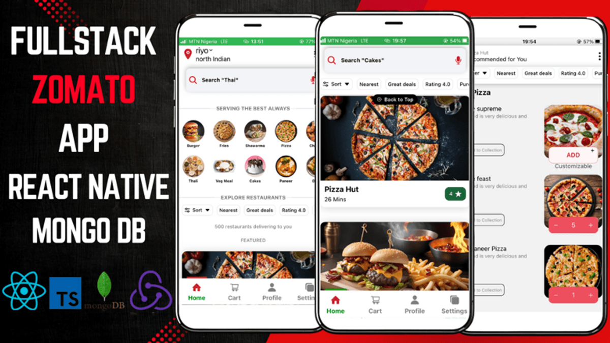 React Native Full-Stack Multi-Cart Restaurant App with MongoDB | Zomato App Clone - Buymeacoffee