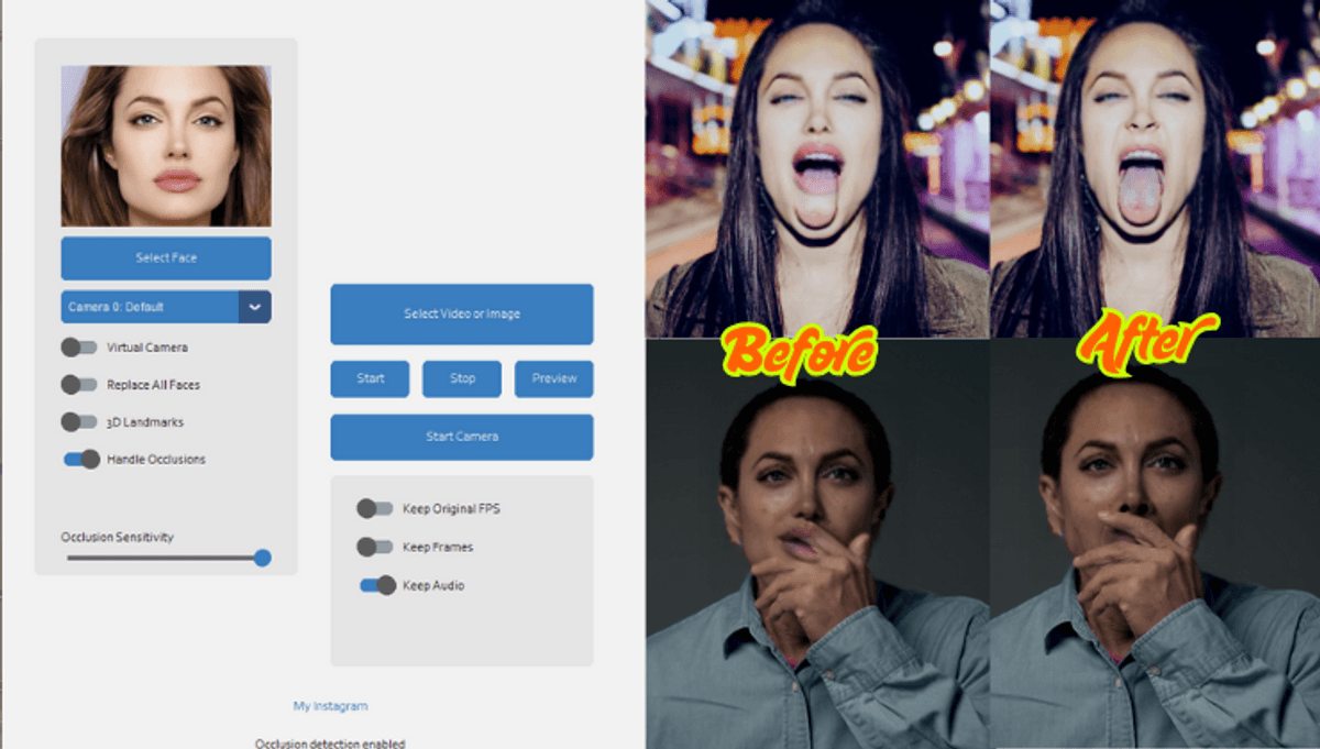 roop 1.1 with occlusion full installation - Buymeacoffee