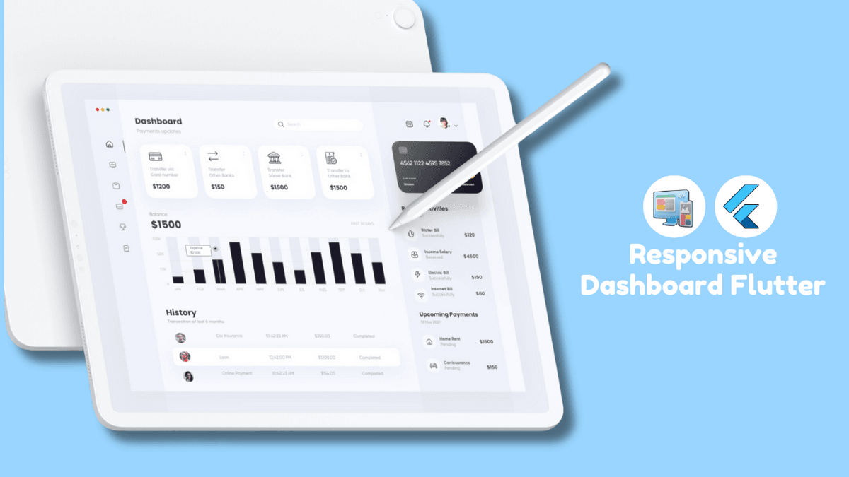 Flutter Responsive Dashboard - Buymeacoffee