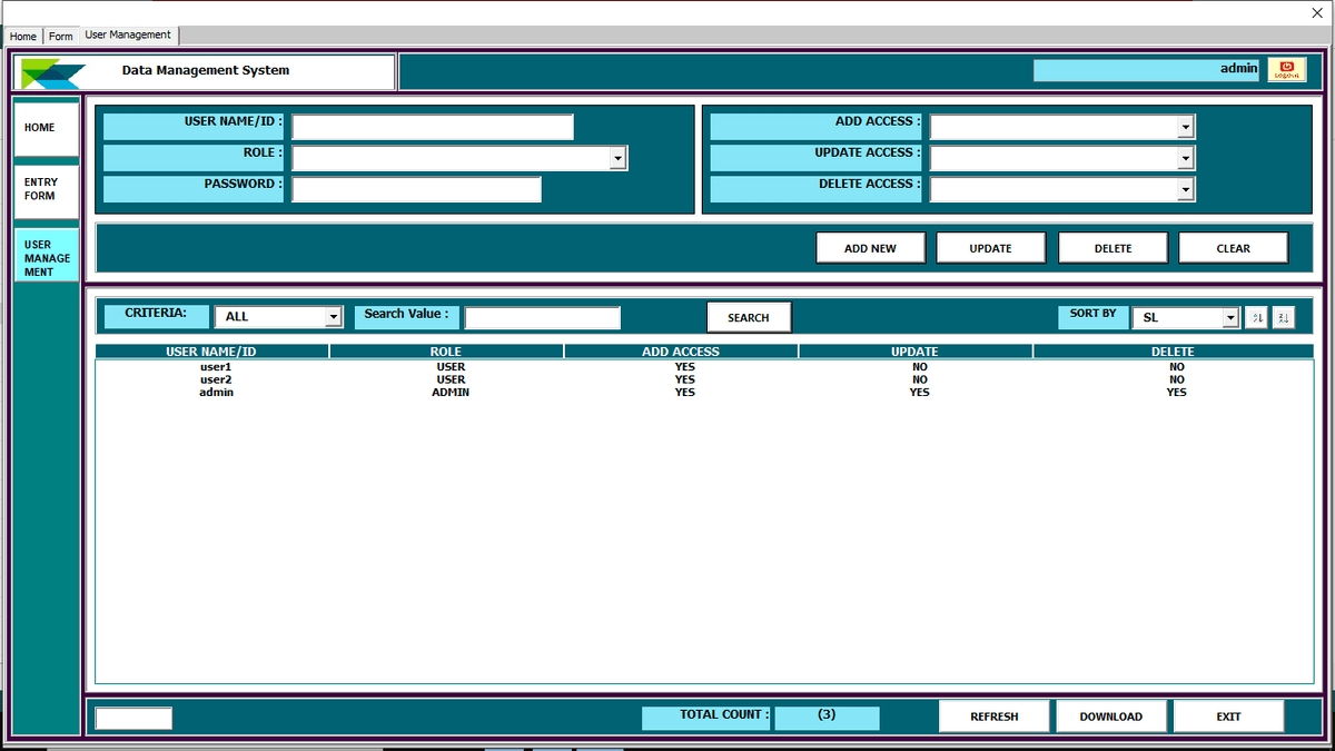 Excel VBA Multi-User Data Entry System with Admin Controls - Buymeacoffee