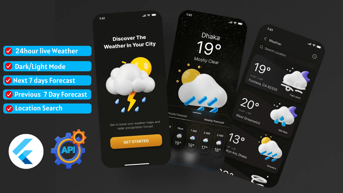 Flutter Weather App - Buymeacoffee