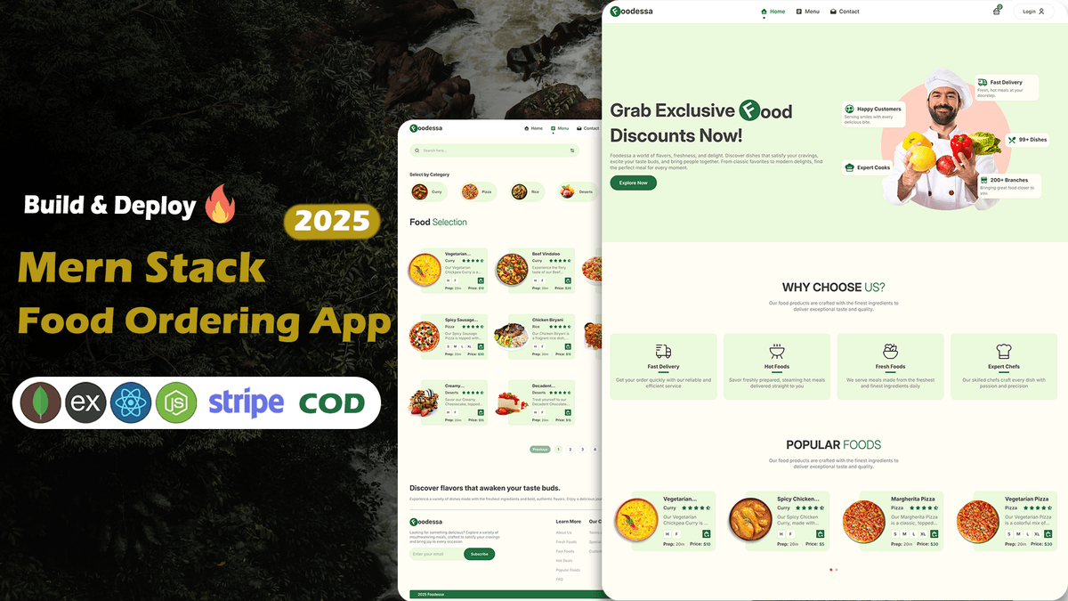 Foodessa MERN Stack CRUD App with ADMIN panel [Source Code] - Buymeacoffee