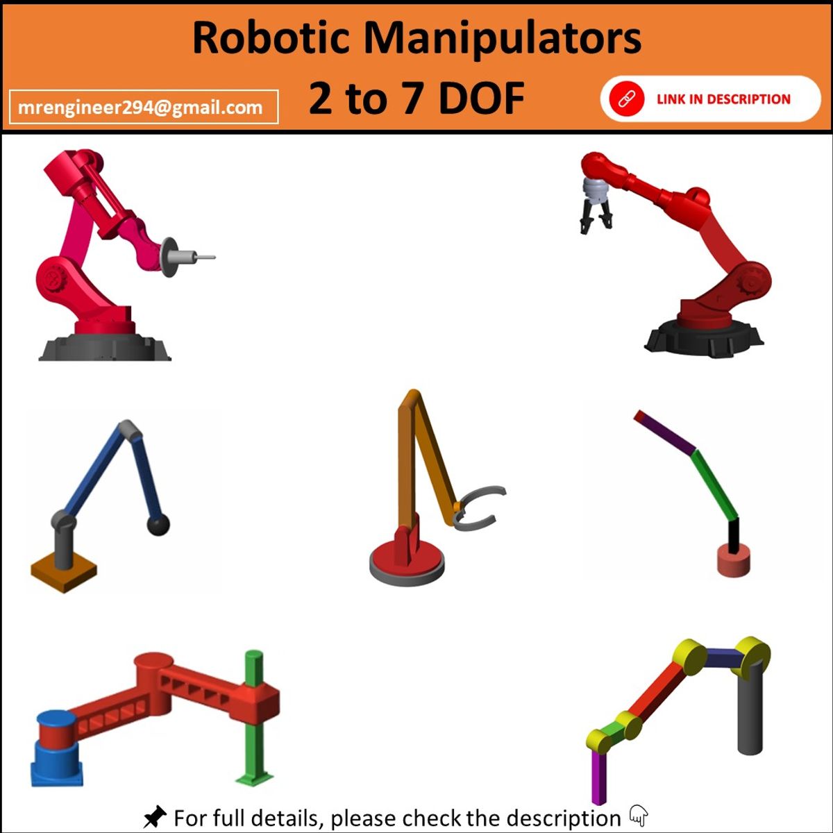 🦾 Robotic Manipulator Simulation Pack (2-DOF to 7-DOF) in MATLAB/Simulink and SolidWorks ...