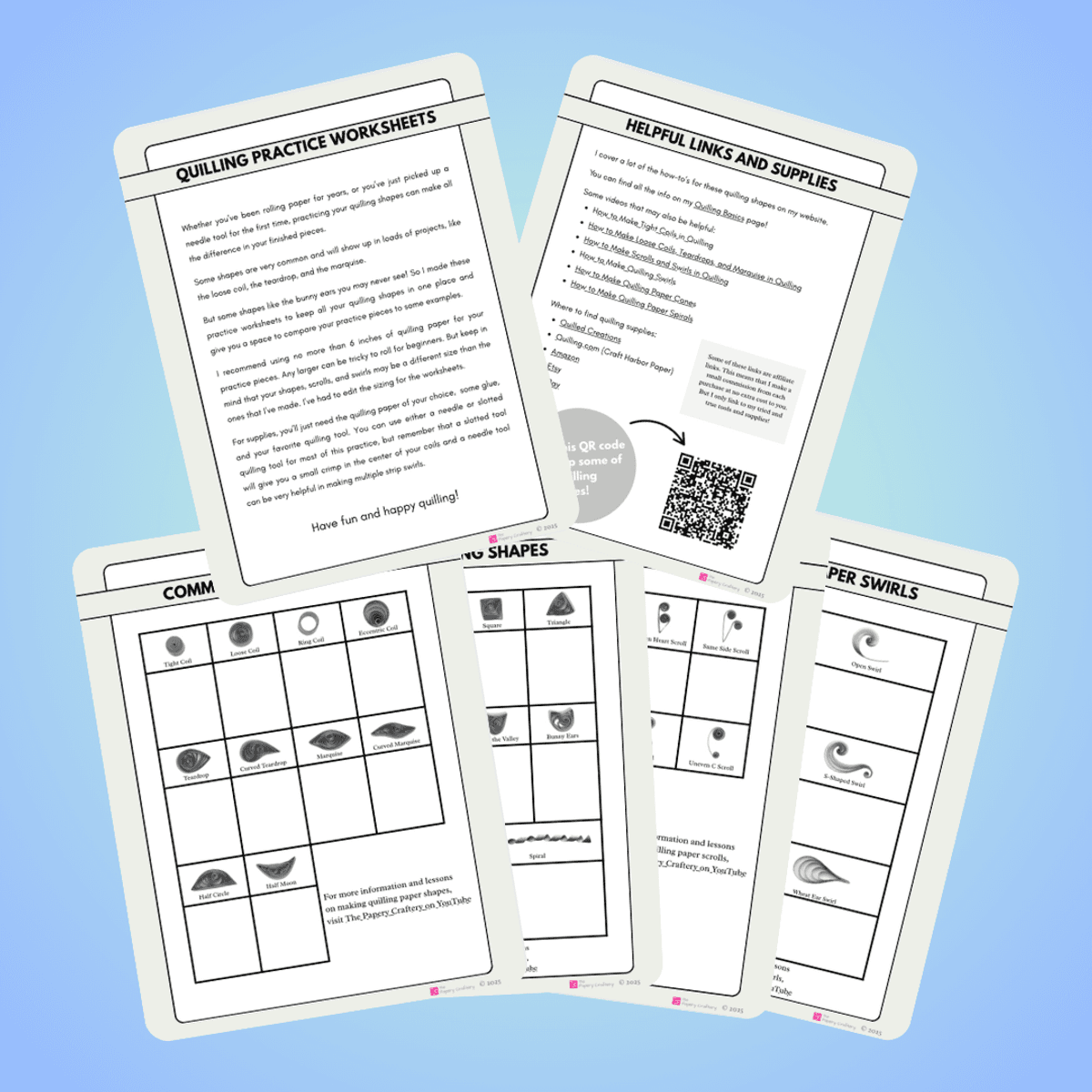 Quilling Practice Worksheet Packet - Buymeacoffee