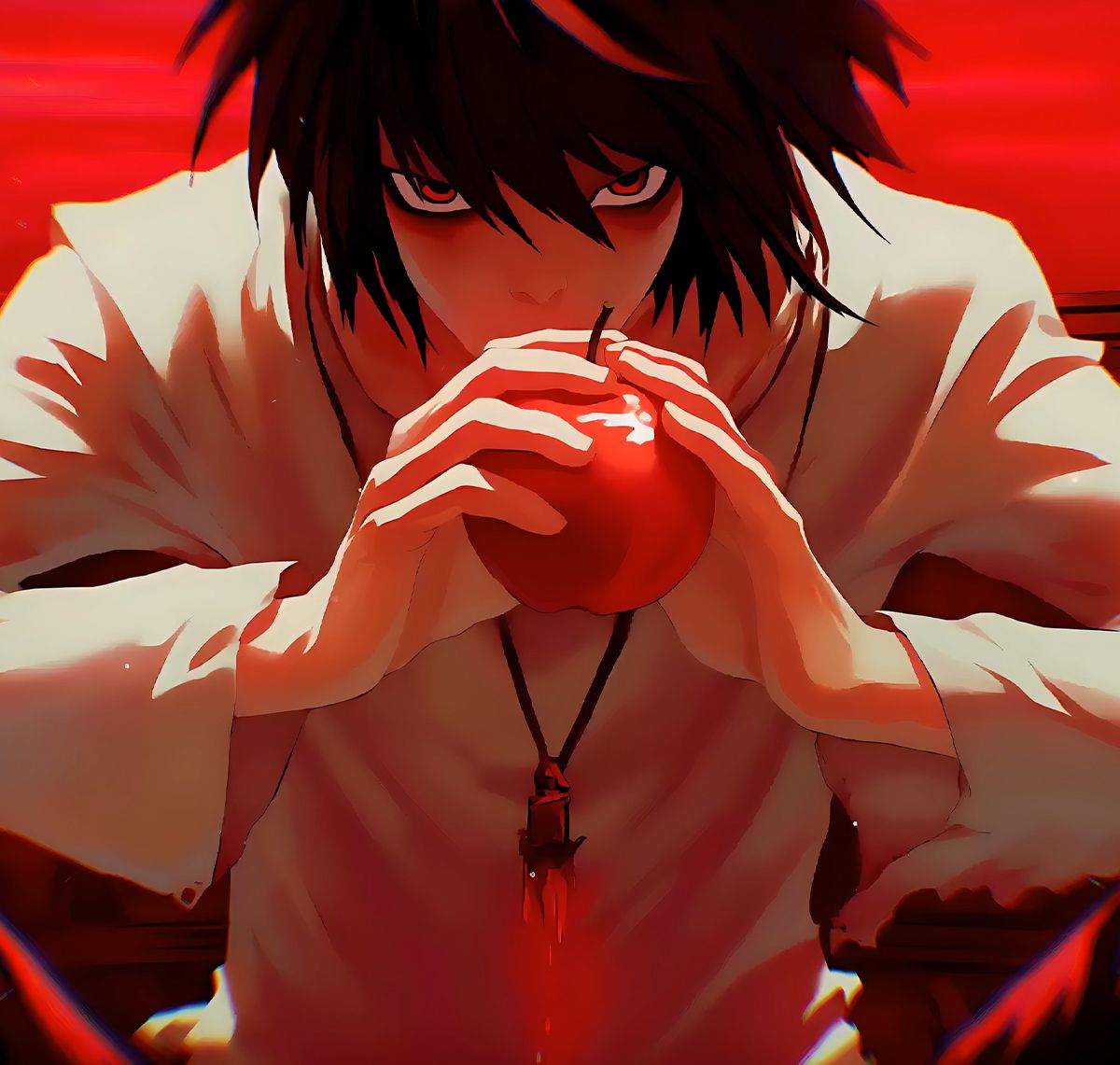 L from Death Note Eating Apple 🍎 | 4K Live Wallpaper | FREE ...
