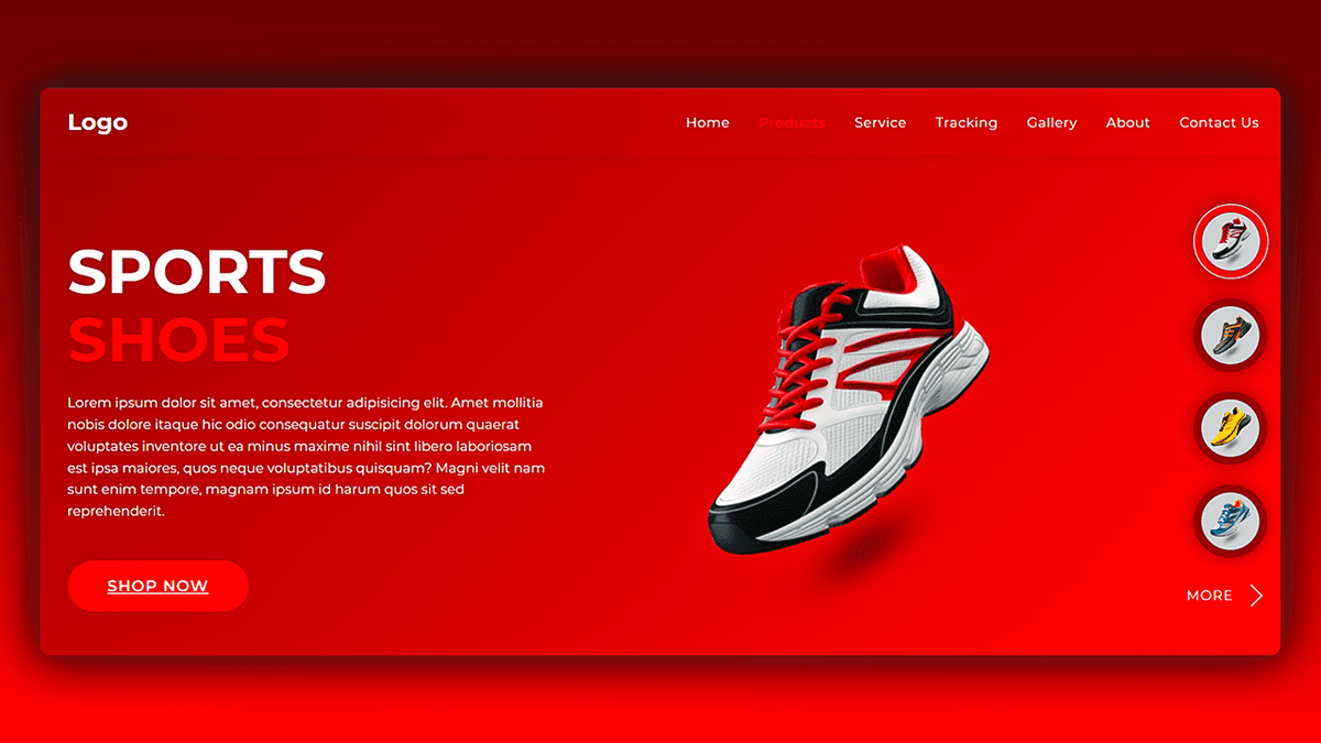 Shoes Website with HTML, CSS & JavaScript - Buymeacoffee