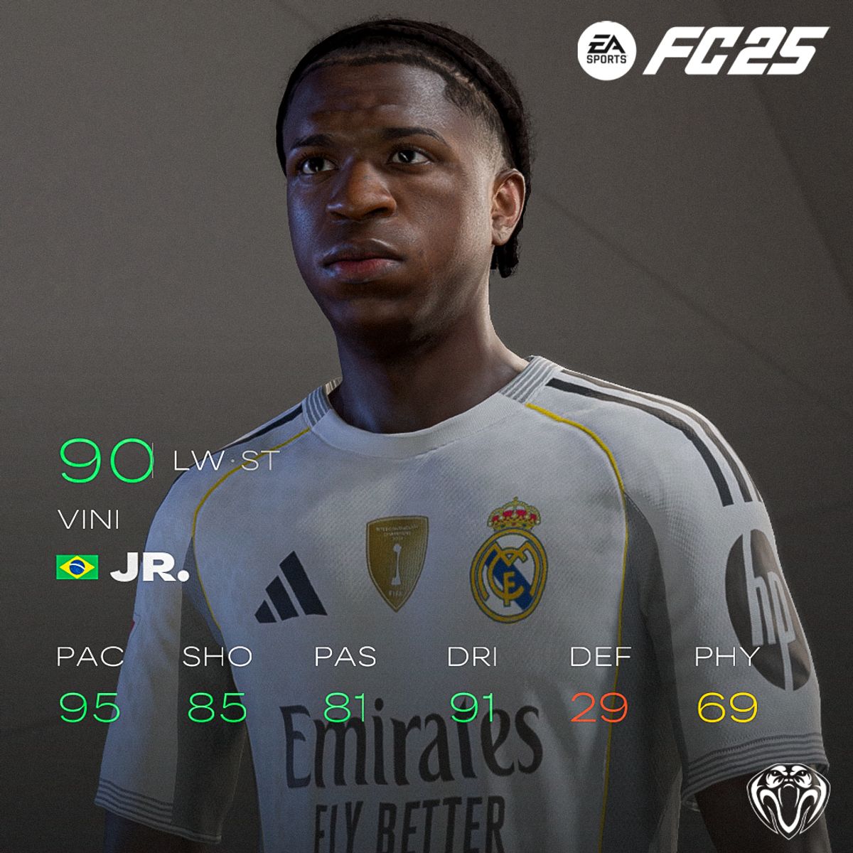 Vinícius Júnior Face For FC25 - Buymeacoffee