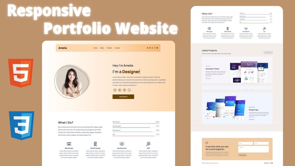 Amelia Portfolio Design - Buymeacoffee