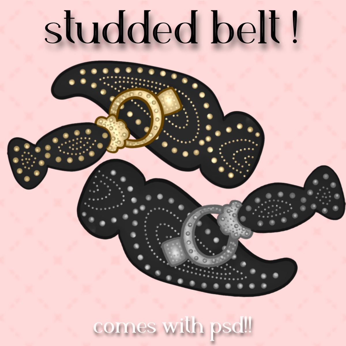 Studded belt Vtuber asset - Buymeacoffee