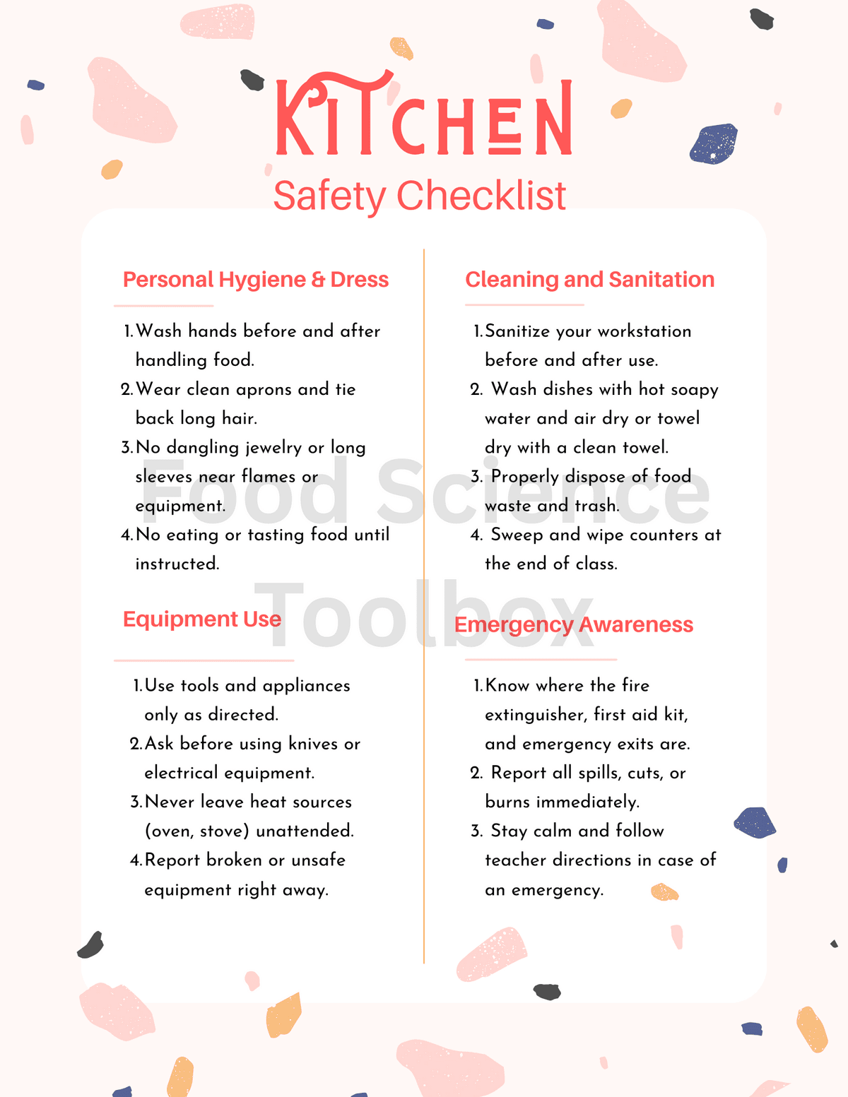 Workstation Readiness and Kitchen Safety Checklist - Buymeacoffee