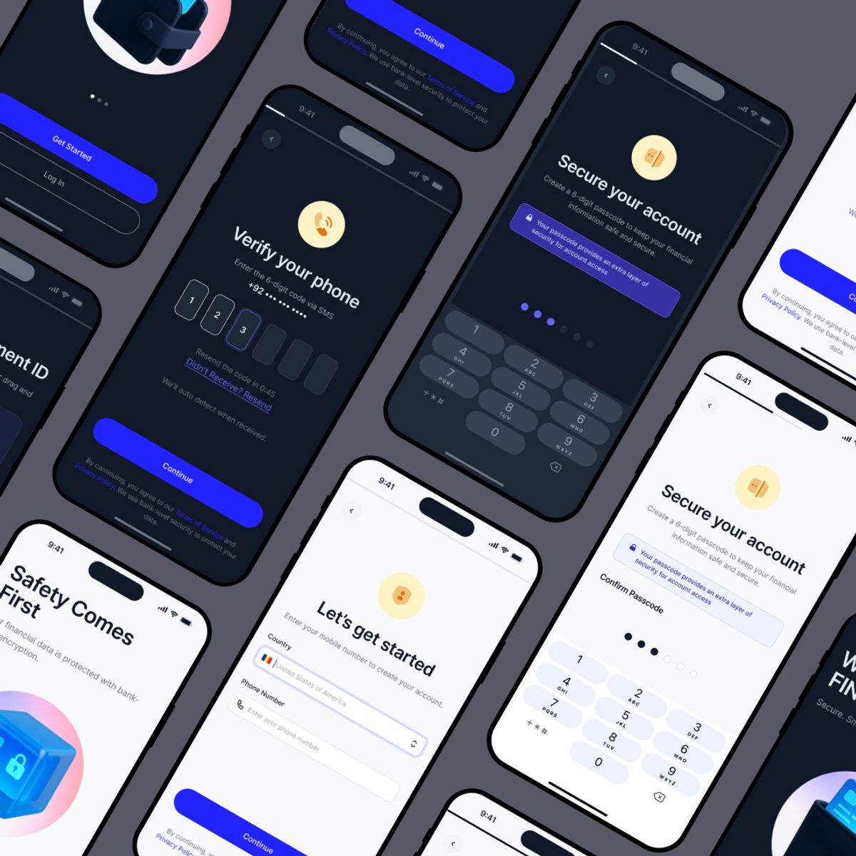 Mobile App Onboarding & Account Setup UI Kit - Buymeacoffee