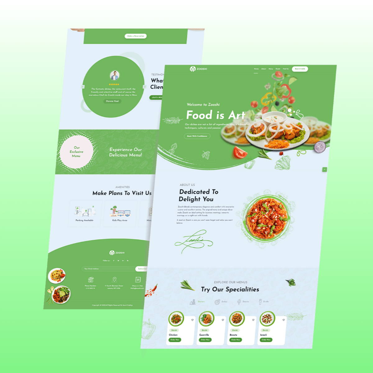 Responsive Restaurant Website Template - Buymeacoffee