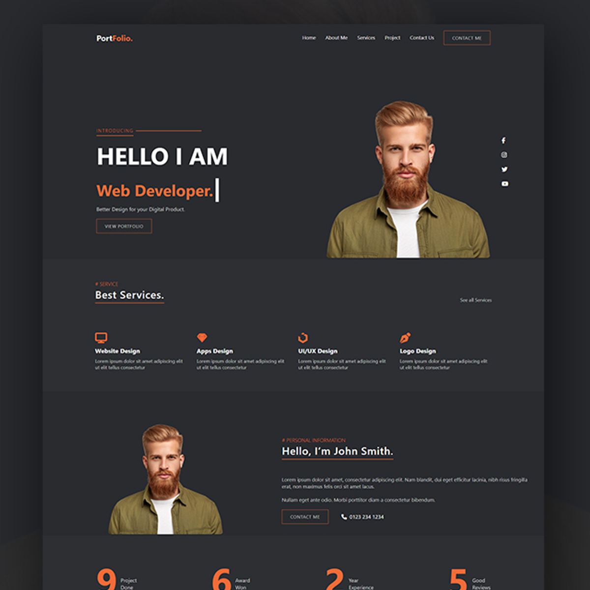 How To Make A Portfolio Website Using HTML CSS JS | Complete Responsive Website Design ...