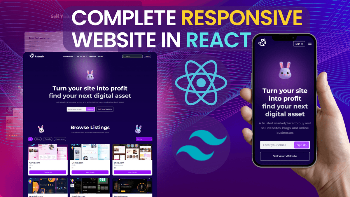 React JS Project | Build a Complete Responsive Website in React – Step-by-Step Guide - Buymeacoffee