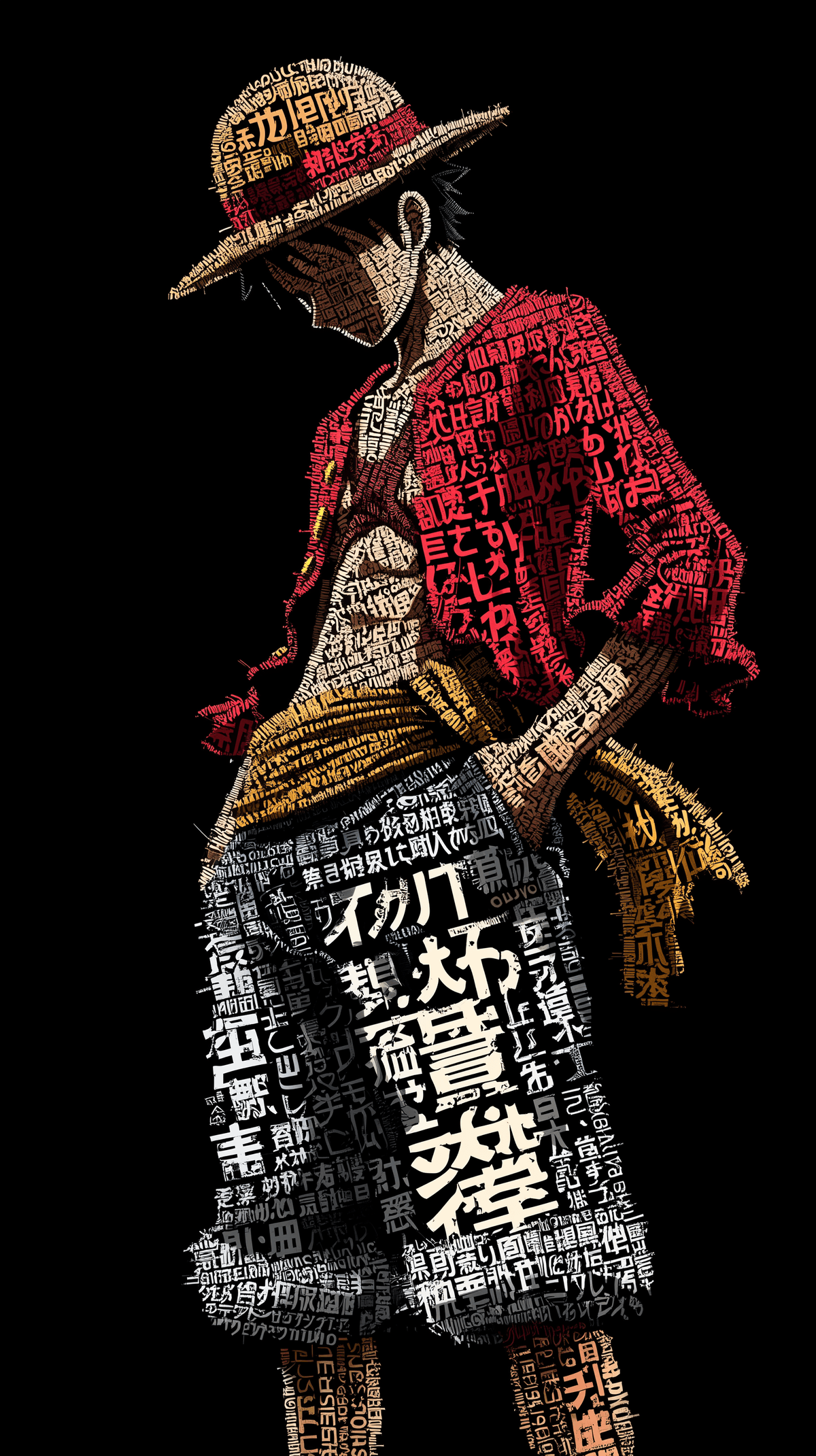 One Piece Text Art 4K 9:16 ratio - Buymeacoffee