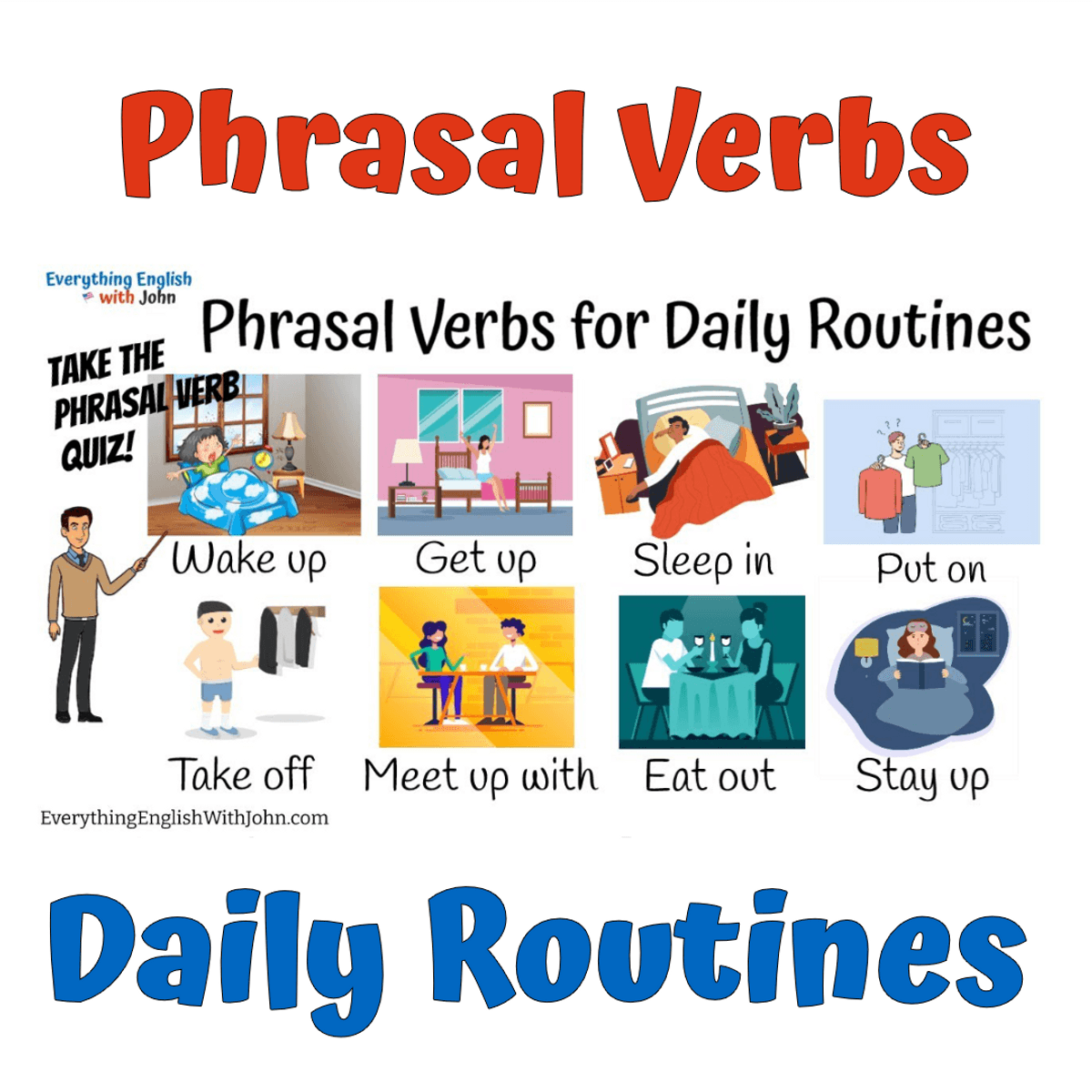 Phrasal Verbs for Daily Routines - Buymeacoffee