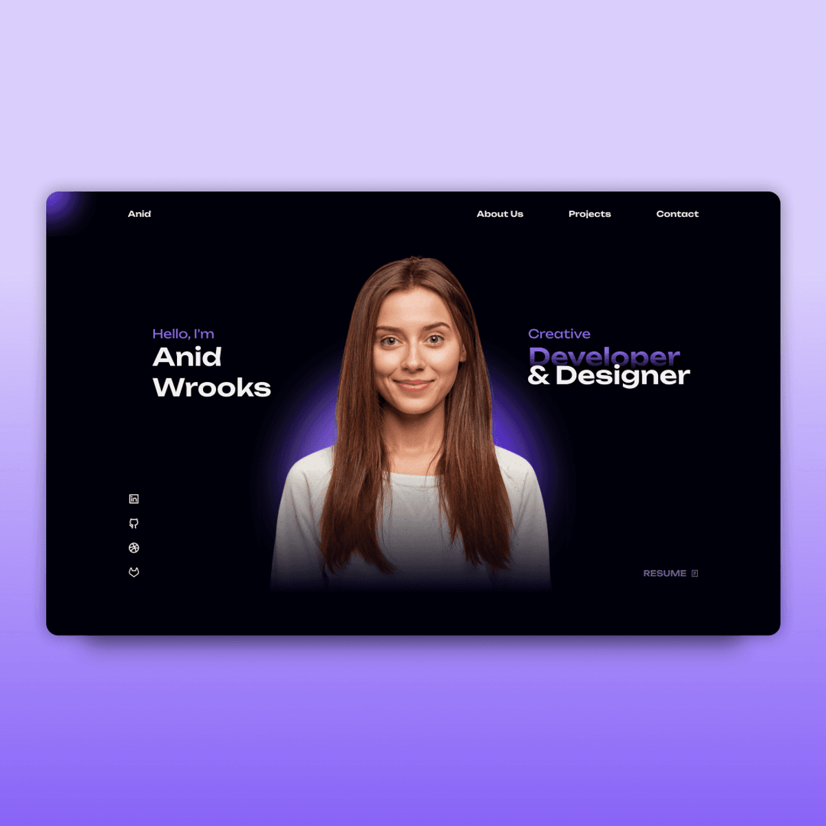 Responsive Portfolio Website Anid - Buymeacoffee