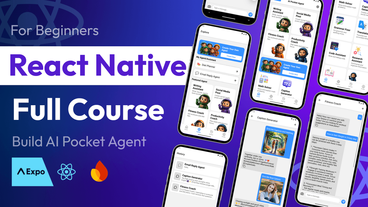 Build React Native Full Stack App Using Expo, Firebase and AI | AI Pocket Agent - Buymeacoffee
