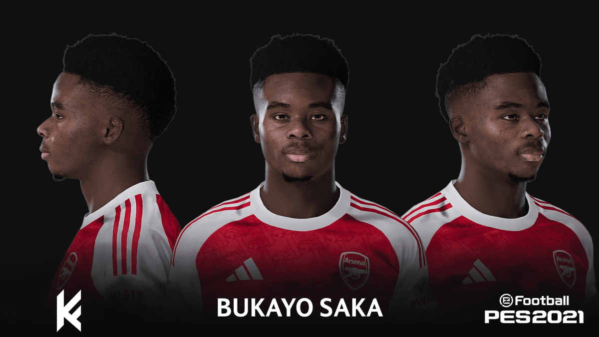 Bukayo Saka v2 by Kodigo Facemaker (PES 2021) - Buymeacoffee