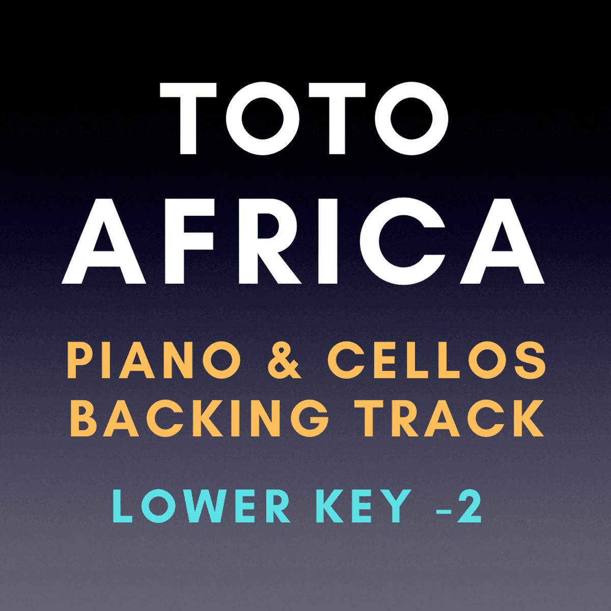 Toto - Africa | Piano & Cellos Backing Track | Lower Key -2 - Buymeacoffee