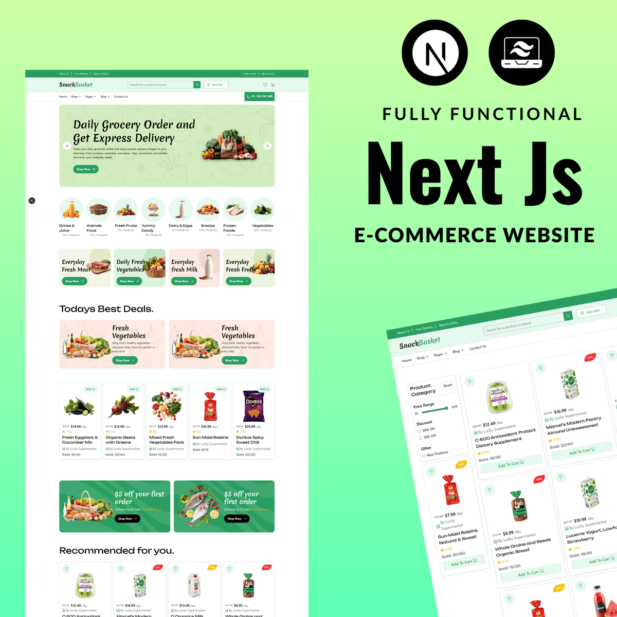 Responsive E-Commerce Website Template | Next.js + Tailwind CSS (Modern Online Store UI ...