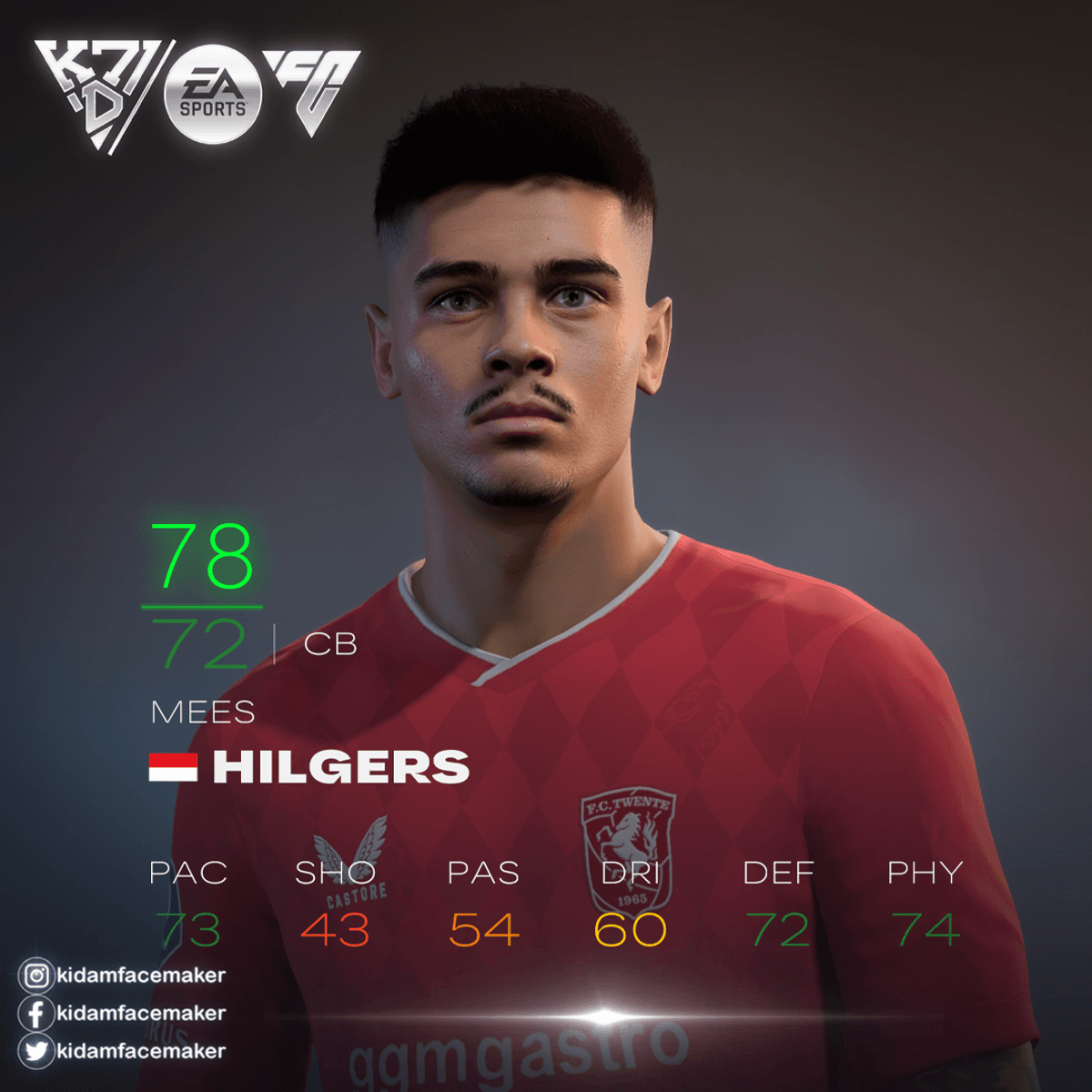 Mees Hilgers FACE And TATTO FIFA23 FC24 FC25 - Buymeacoffee